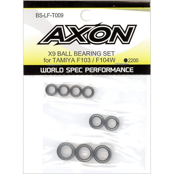 BS-LF-T009 X9 BALL BEARING SET for TAMIYA F103/F104W – Central Line セントラルライン